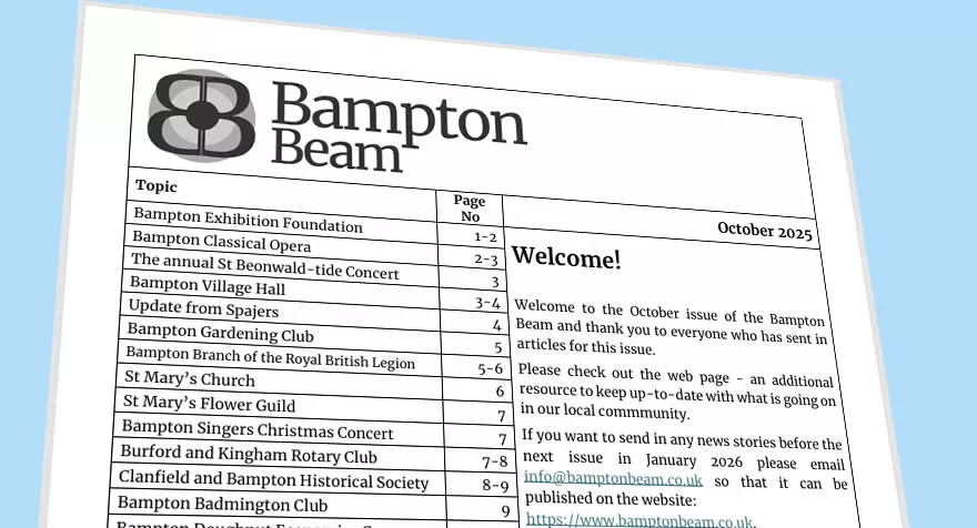 Next issue printed beam inclusion deadline is Monday, 15 December ...